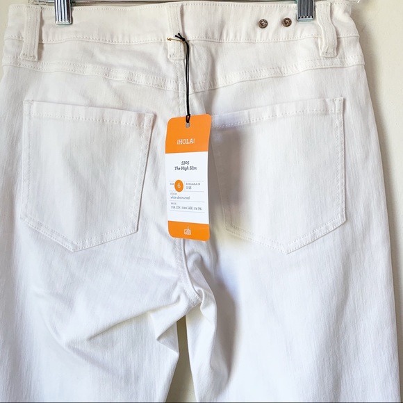CAbi | Jeans | Cabi The High White Slim Jean Sz 6 Nwt | Poshmark